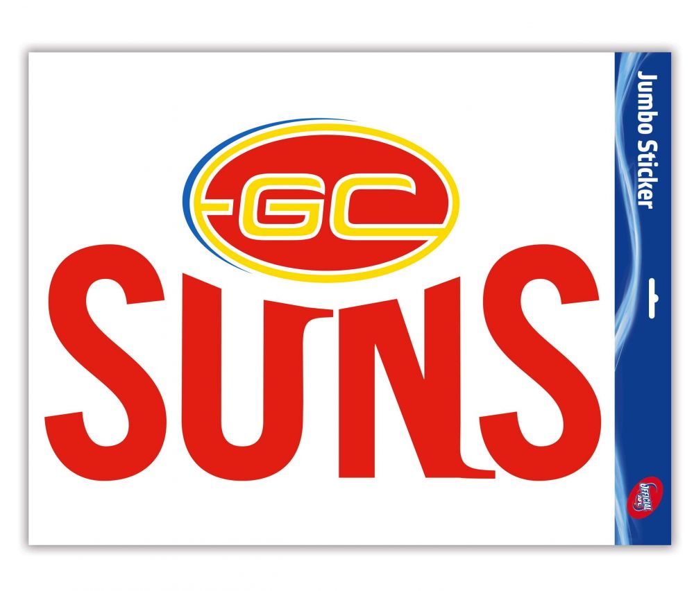Afl Team Logo Gold Coast Suns AFL Jumbo Logo Sticker One Little