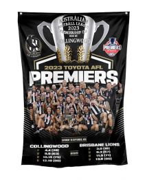 Collingwood Magpies AFL Premiers 2023 Team Photo Wall Flag - One Little ...