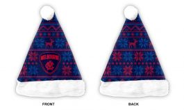 Melbourne Demons AFL Xmas Santa Hat - One Little Footy Fan