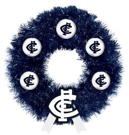 Carlton Blues AFL Christmas Xmas Wreath - One Little Footy Fan