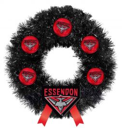 Essendon Bombers AFL Christmas Xmas Wreath - One Little Footy Fan