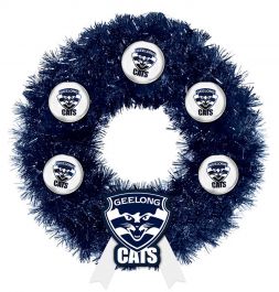 Geelong Cats AFL Christmas Xmas Wreath - One Little Footy Fan