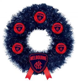 Melbourne Demons AFL Christmas Xmas Wreath - One Little Footy Fan