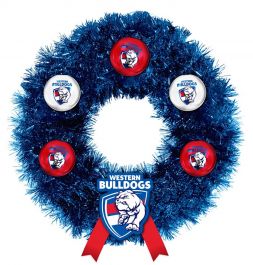 Western Bulldogs AFL Christmas Xmas Wreath - One Little Footy Fan