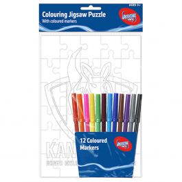 North Melbourne Kangaroos AFL Puzzle And Marker Set - One Little Footy Fan