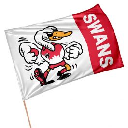 Sydney Swans AFL Retro Mascot Game Day Flag - One Little Footy Fan