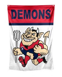 Melbourne Demons AFL Retro Mascot Cape or Wall Flag - One Little Footy Fan