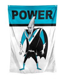Port Adelaide Power AFL Retro Mascot Cape or Wall Flag - One Little ...
