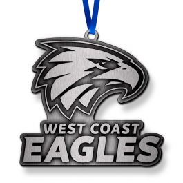 West Coast Eagles AFL Metal Christmas Tree Ornament Decoration - One ...