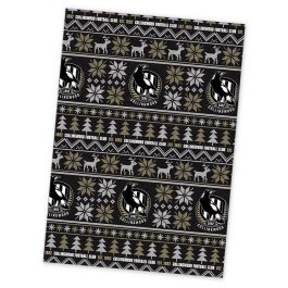 Collingwood Magpies AFL Xmas Team Logo Wrapping Paper Giftwrap - One ...