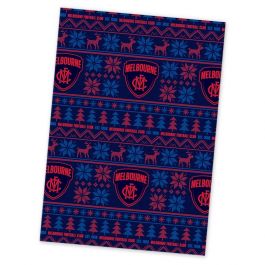 Melbourne Demons AFL Xmas Team Logo Wrapping Paper Giftwrap - One ...