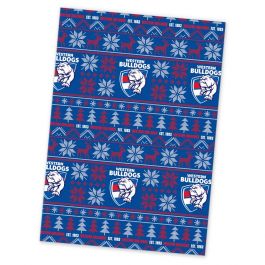 Western Bulldogs AFL Xmas Team Logo Wrapping Paper Giftwrap - One ...