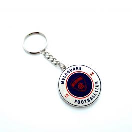 Melbourne Demons AFL Team Round Logo Metal Keyring - One Little Footy Fan