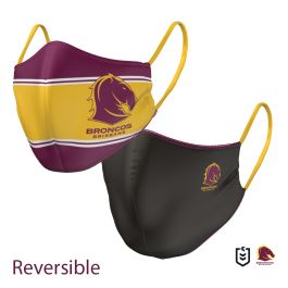 Brisbane Broncos NRL Kids Face Mask - One Little Footy Fan