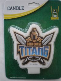 Gold Coast Titans NRL Team Logo Large Candle - One Little Footy Fan