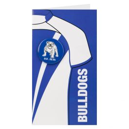 Canterbury Bulldogs NRL Birthday, Greeting Card with Badge - One Little ...