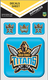 Gold Coast Titans NRL App Icon Car Decals - One Little Footy Fan