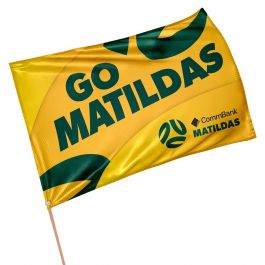 Australian Matildas Supporter Game Day Flag - One Little Footy Fan