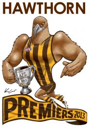 Hawthorn Hawks AFL 2013 character Sticker - One Little Footy Fan