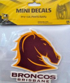 Brisbane Broncos NRL Team Logo Mini Decal Stickers - One Little Footy Fan