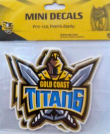 Gold Coast Titans NRL Team Logo Mini Decal Stickers - One Little Footy Fan