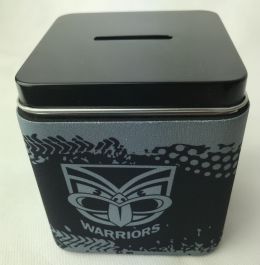 New Zealand Warriors NRL Tin Square Money Box - One Little Footy Fan
