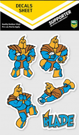 Gold Coast Titans NRL UV Mascot Car Decals 5 per sheet - One Little ...