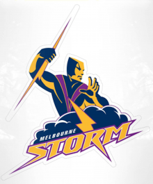 Melbourne Storm NRL Supersized Mega Team Car Logo Sticker - One Little ...