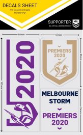 Melbourne Storm NRL 2020 Premiers 3 Logo Decals - One Little Footy Fan