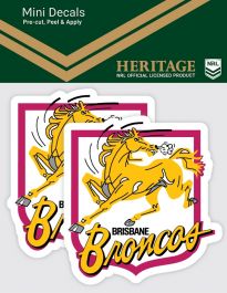 Brisbane Broncos NRL Team Logo Mini Decal Stickers - One Little Footy Fan