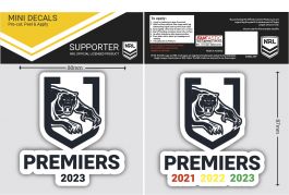 Penrith Panthers NRL 2023 Premiers Mini Decal Stickers - One Little ...
