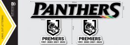 Penrith Panthers NRL 2022 Premiers Printed Lettering Stickers - One ...