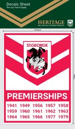 St George NRL Heritage Premiership Decal Sticker - One Little Footy Fan