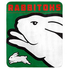 South Sydney Rabbitohs NRL Polar Fleece Printed Throw Rug - One Little ...