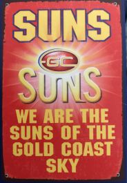 Gold Coast Suns AFL Replica Tin Sign - One Little Footy Fan
