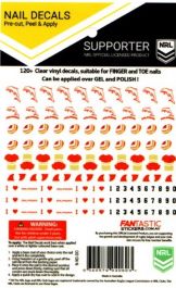 Redcliffe Dolphins NRL Nail Art Decals - One Little Footy Fan
