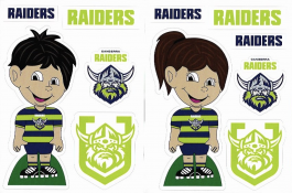 Canberra Raiders NRL Boy Girl Logo Decal Stickers - One Little Footy Fan