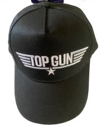 Top Gun Black Logo Baseball Cap - One Little Footy Fan