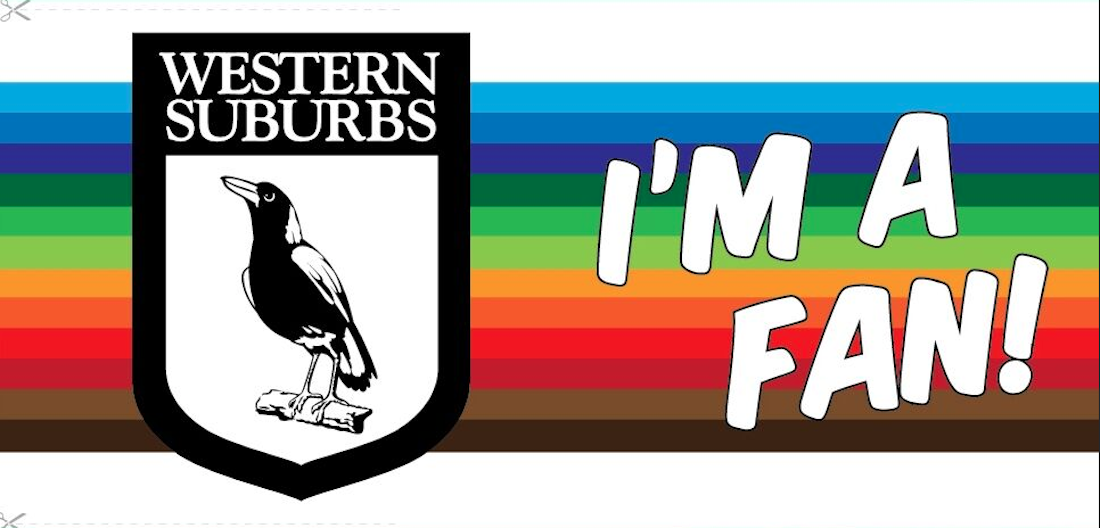 Western Suburbs Magpies NRL Heritage Bumper Sticker Decal | eBay